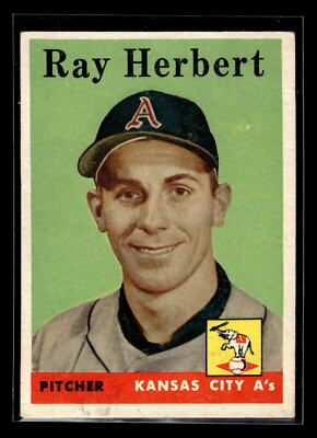 1958 Topps #379 Ray Herbert VG-EX+ Kansas City Athletics | eBay