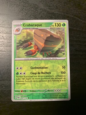 Carte Pokémon REVERSE Crabaraque 007/182 PAR Faille Paradoxe FR NEUF | eBay