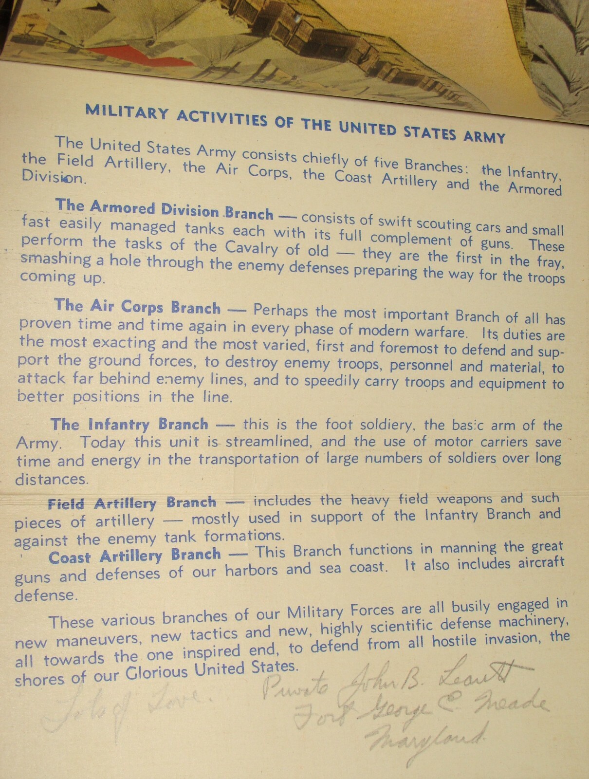 2 Vintage WWII Postal Souvenir Folders I'm in the Army Now / Military ...