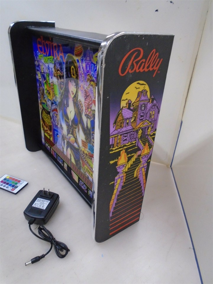 Bally Elvira And the Party Monsters Pinball Head LED Display light box ...