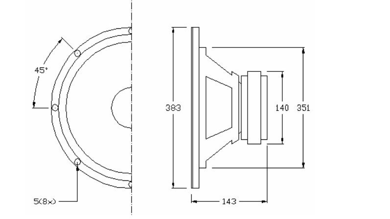 NEW (2) 15" Subwoofer Replacement Speakers 4ohm fifteen inch bass sub ...