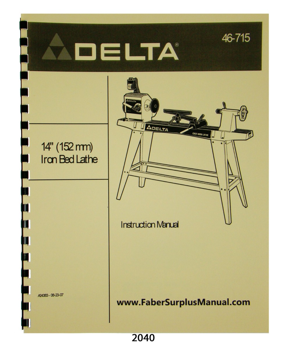 Delta 46 715 Lathe Parts