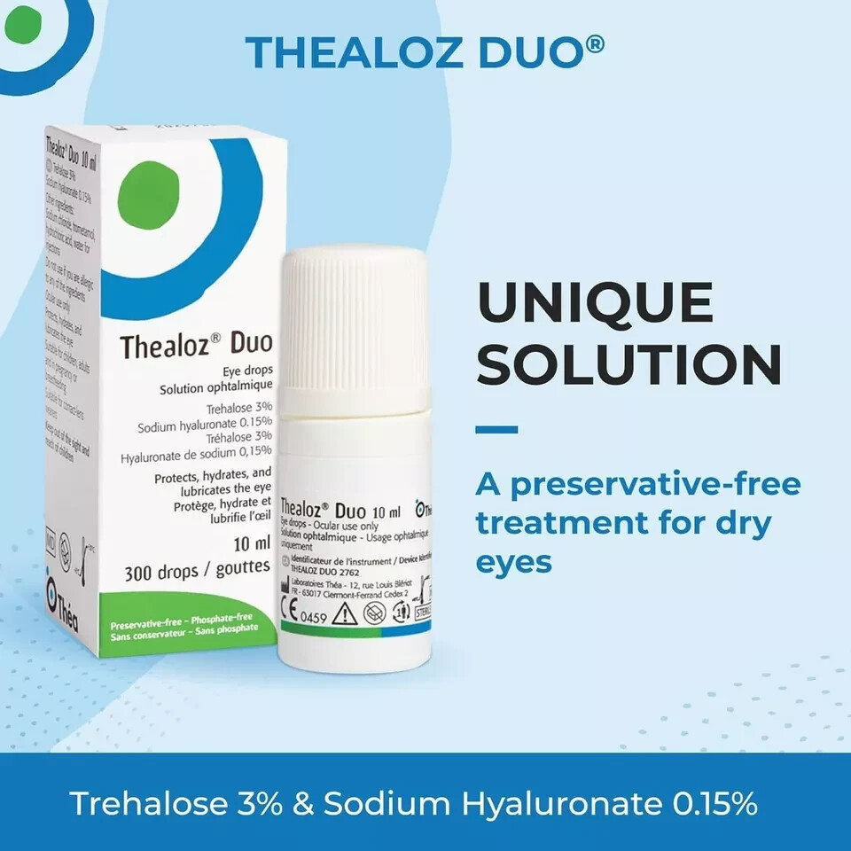 Thealoz Duo Eye Drops -Clinically Proven Formula for Dry Eyes, 10 ml ...