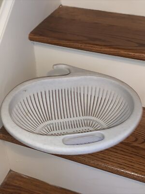 YAFFA Basic Line Colander Strainer Basket Pure Snow White Plastic ...