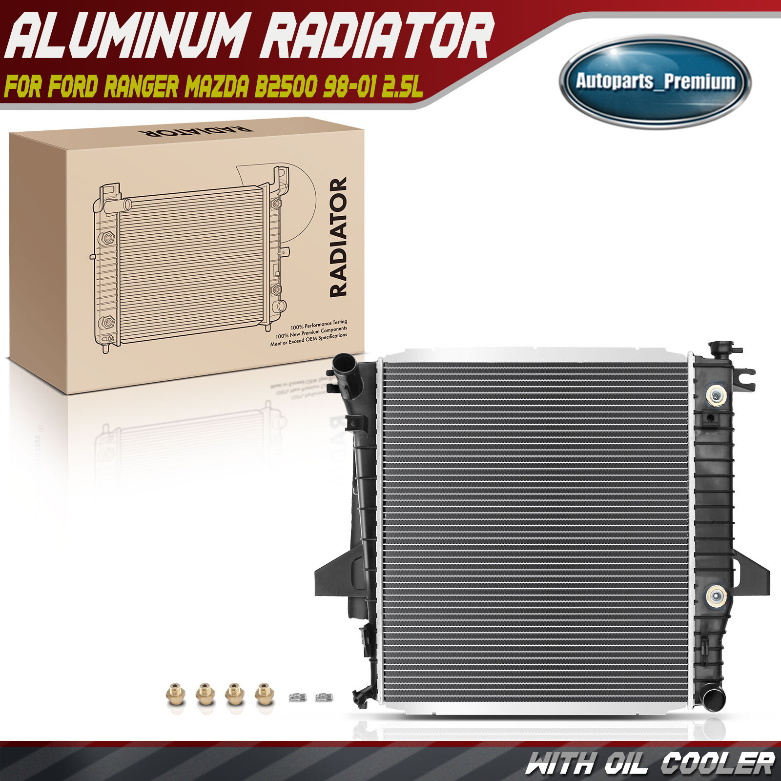 Radiator for Ford Ranger Mazda B2500 98-01 2.5L Auto Trans. w/ Trans ...