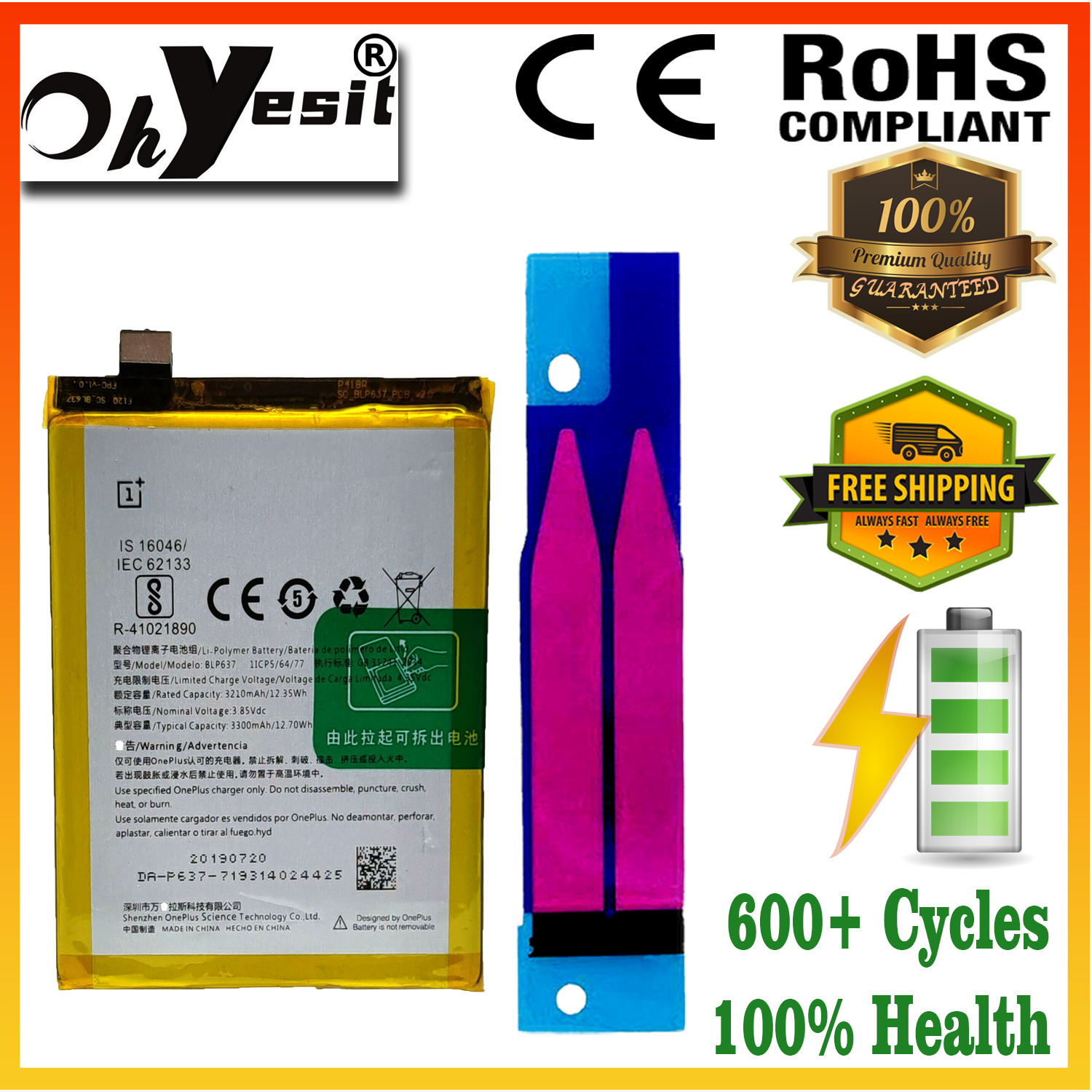 BAQ BLP637 3300 mAh Li-ion Internal Battery for sale online | eBay UK