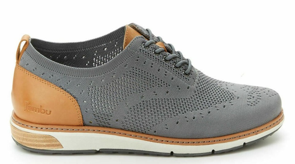 NEW J Sport By Jambu Mens Gray Lincoln Oxford Lace Up Wingtip Shoes | eBay