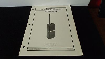 RELM UC202 VHF HAND HELD TRANSCEIVER ORIGINAL SERVICE MANUAL | eBay