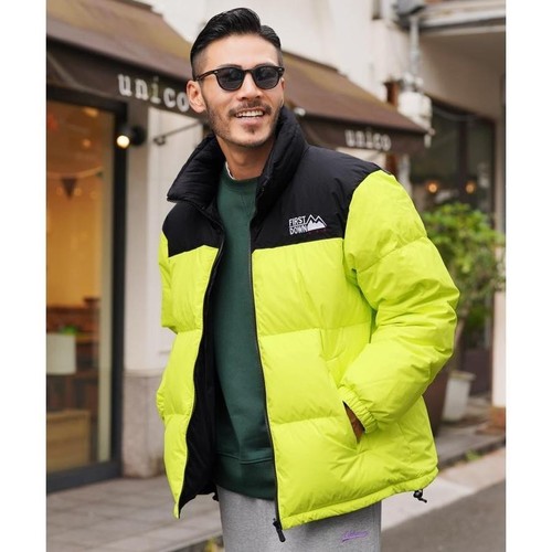 NEW FIRST DOWN USA Reversible Down Jacket Yellow L | eBay