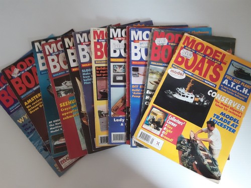 12 x Model Boats Magazines 1996 Monthly Building News Reviews Report ...