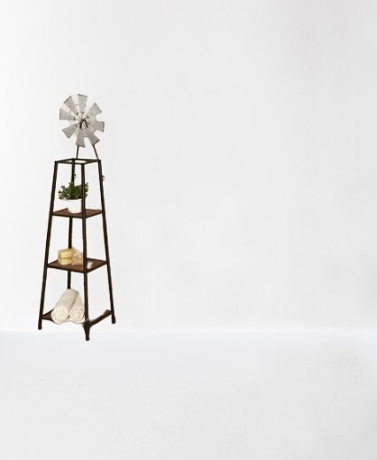Farmhouse Windmill 3-Tier Bathroom Shelf | eBay