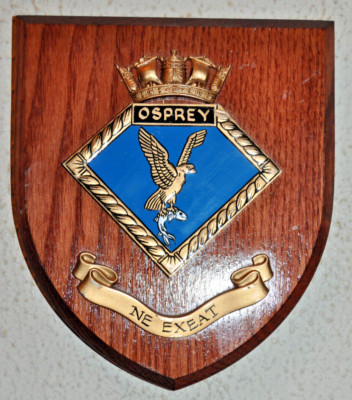 HMS Osprey shield plaque crest Royal Naval Air Station Portland RN RNAS ...