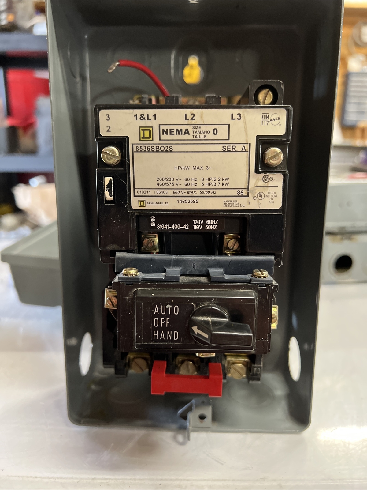 Square D Nema Size 0 Motor Starter 8536SB02S Series A 3 Phase. | eBay