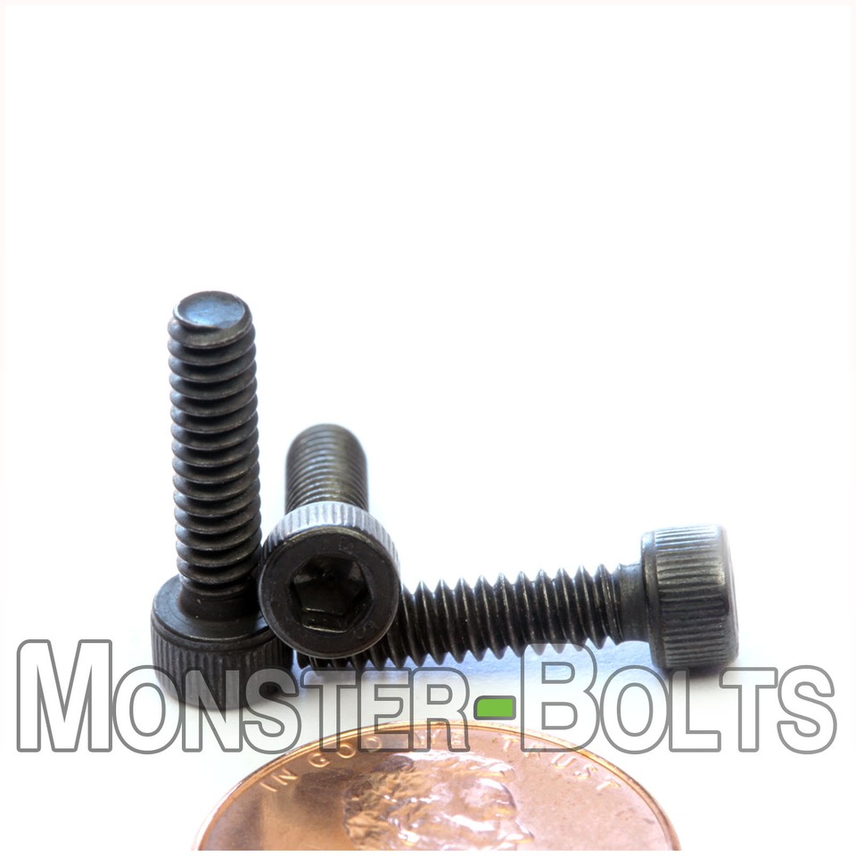 #6-32 Socket Head Cap Screws, Alloy Steel w/ Black Oxide, US SAE Coarse ...