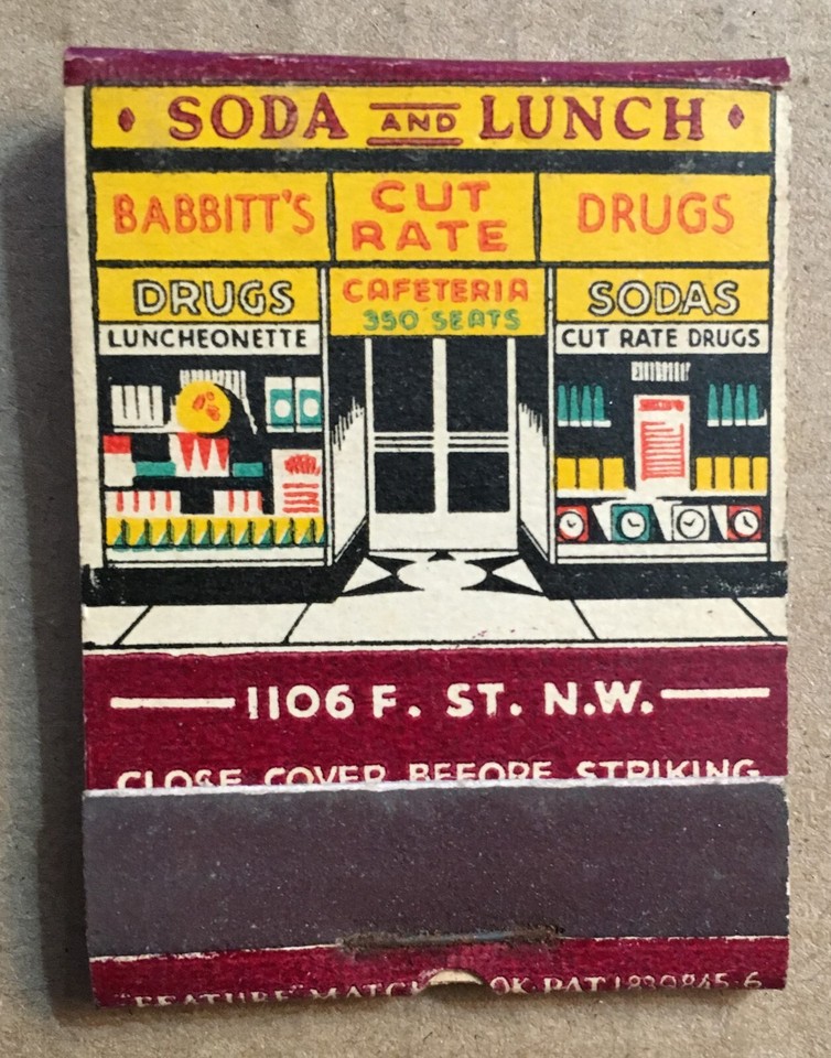 BABBITT'S CAFETERIA & DRUG STORE (WASHINGTON, DC) FULL FEATURE MATCH ...
