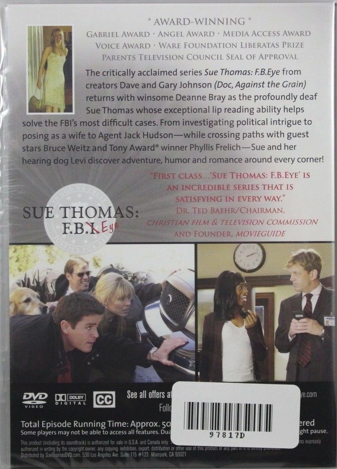 Sue Thomas F.B.EYE Volume 1, 2, 3, 4 and 5 - 56 Episodes NEW 15 DVD Set ...