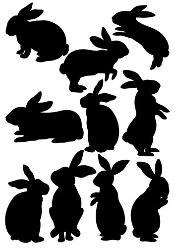 10 Rabbit vinyl stickers Kids Bedroom Decal window Boys wall art Peter ...