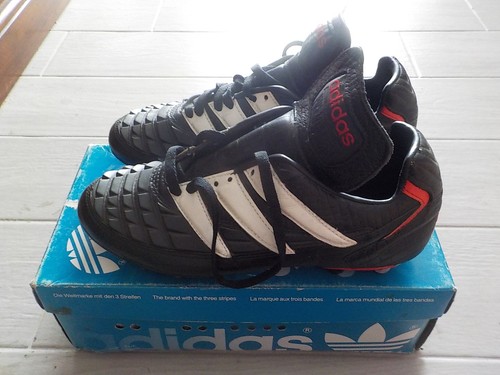 SCARPE CALCIO ADIDAS PREDATOR RAPIER LI FOOTBALL BOOTS 1990 UK7 LEATHER ...