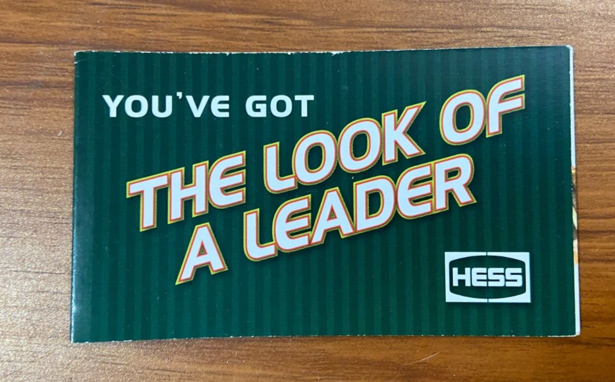 Hess - Hess Express "The Look Of A Leader" Recruiting Handout | eBay