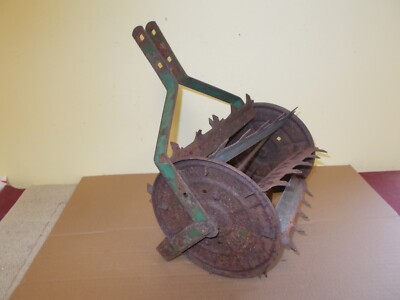 VTG HAND PUSH GARDEN CULTIVATOR ROTARY HOE TILLER WEED CUTTER PLOW TOOL ...