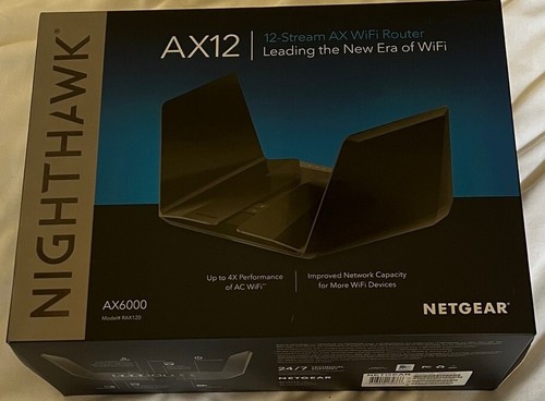 NETGEAR Nighthawk AX6000 WiFi 6 Router 6Gbps RAX120 802.11ax Dual Band ...
