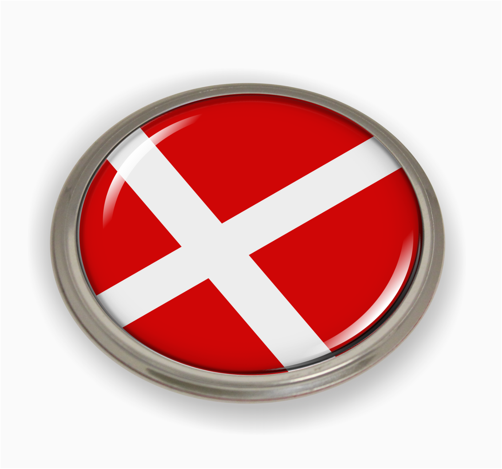 Emblem Car Sticker Chrome ROUND Bezel - Denmark Flag | eBay