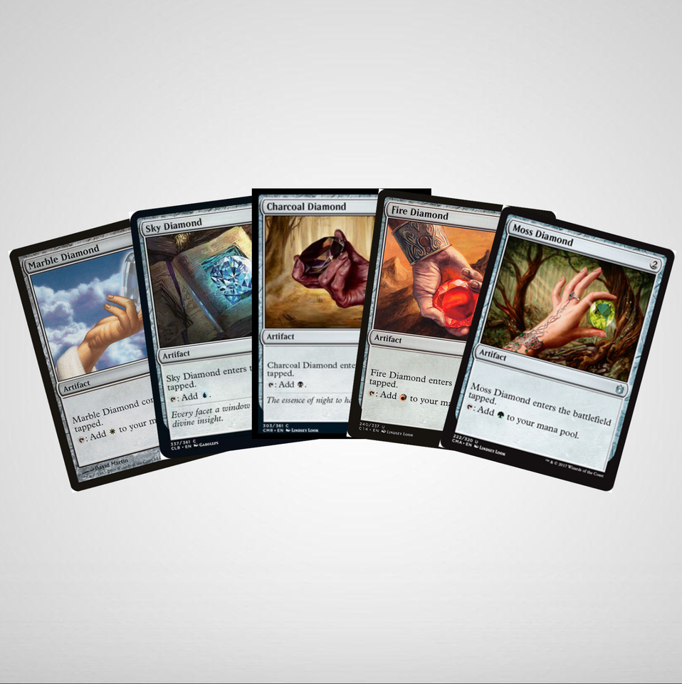 FULL SET Diamond Mana Rock Artifact 5x Nonfoil MTG Magic the Gathering ...