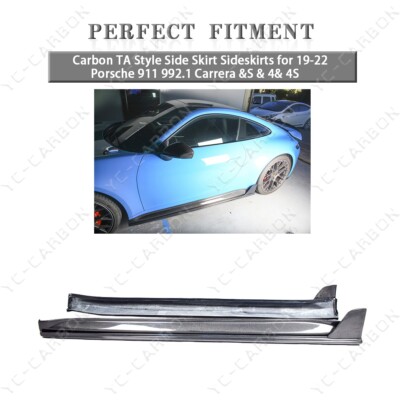 Carbon TA Side Skirt Sideskirts for 19-22 Porsche 911 992.1 Carrera &S ...