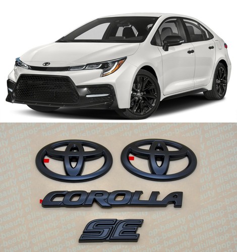 2020-2024 Toyota Corolla SE OUT Matte Black Emblem Overlays ...