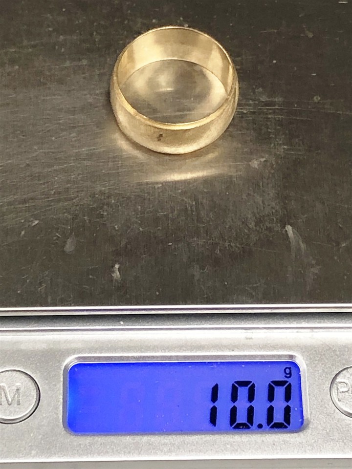 14K SOLID GOLD THICK WEDDING BAND RING WEIGHS 10.0 GRAMS LOT #65 | eBay