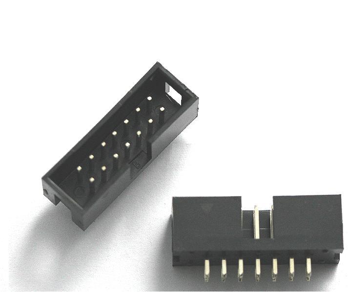 10pcs DC3-14P Straight JTAG Socket Connector For Flat Ribbon Cable 2 ...