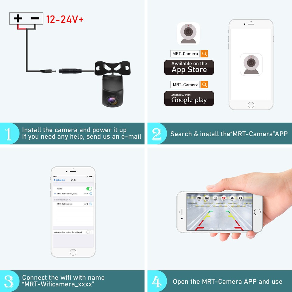 Wireless Car Backup Wifi Camera For RV Trailer Hitch Truck Van ...