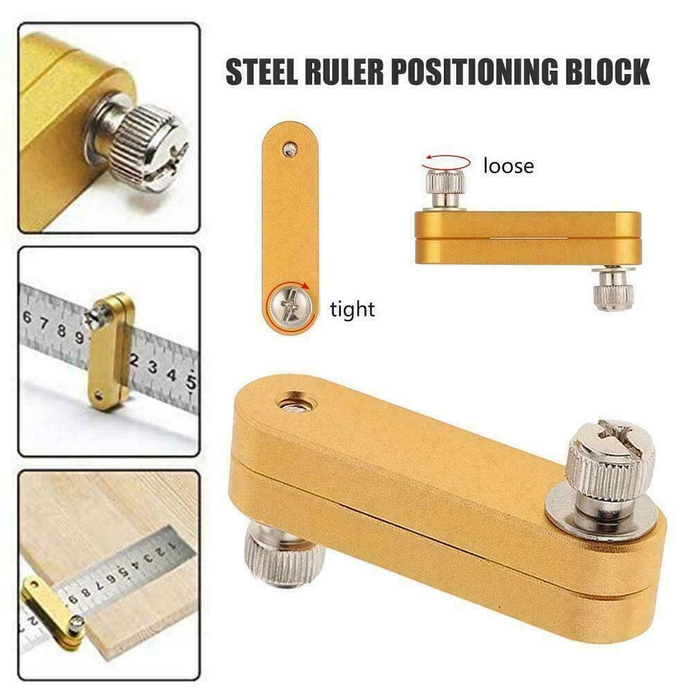 Measuring Positioning Block Steel Ruler Tool Woodworking Carpenter DIY ...