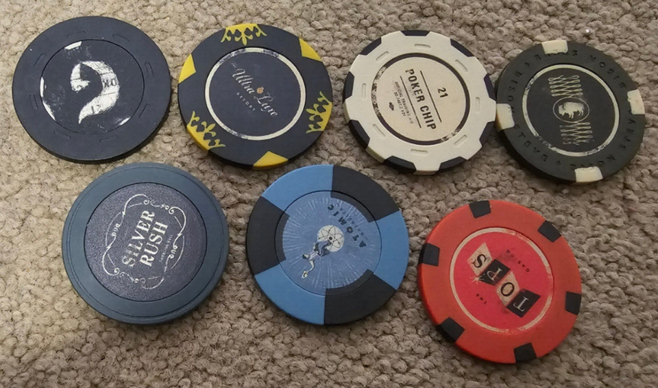 FALLOUT New Vegas Collector's Edition Lucky 7 Poker Chips Set Rare ...