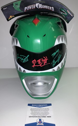 Jason David Frank Signed Green Power Ranger Helmet Beckett COA Tommy ...
