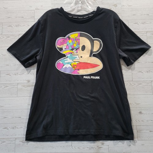 Paul Frank Julius Monkey Tee Shirt Women's Large Black Retro Abstract ...