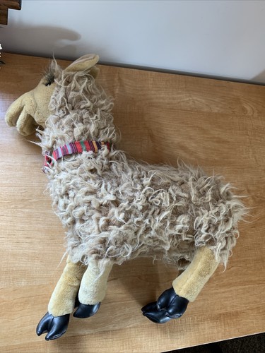 Folktails Folkmanis Llama Camel Sheep Hand Puppet Large Leather Hooves ...