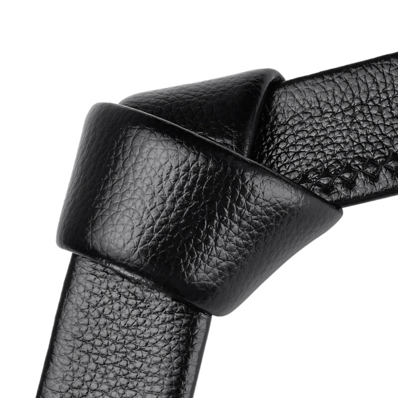 Men Genuine Leather Belt Replacement 3.5 cm Automatic Buckle Black ...