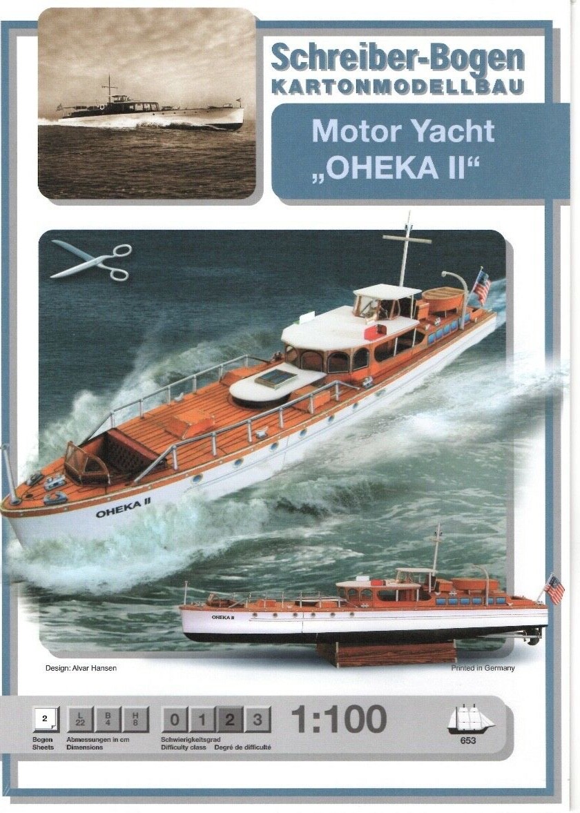 Card Model Kit – Motor Yacht OHEKA II. | eBay