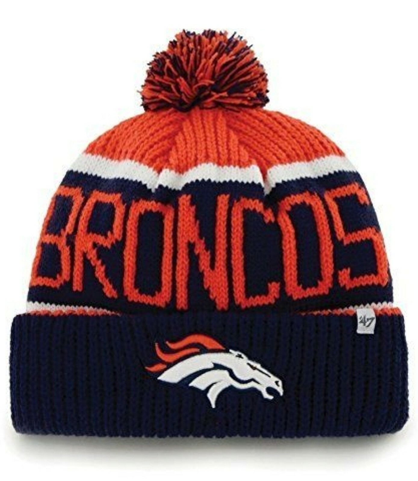 NFL Denver Broncos Pom Beanie Knit Cap | eBay
