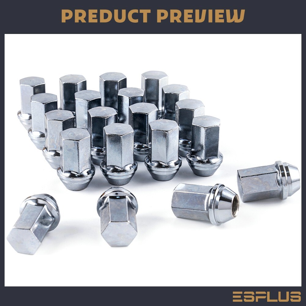 [24] Chrome 14x1.5 XL OEM Lug Nut Fit Stock Rim GMC Sierra Yukon Canyon ...