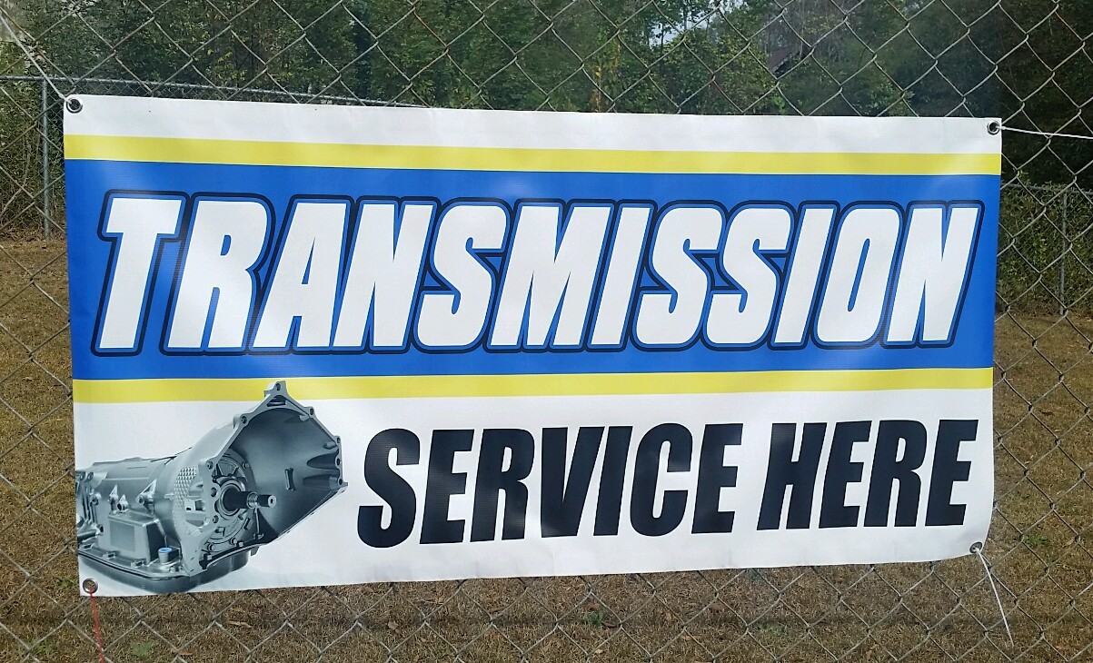 4'x2' TRANSMISSION SERVICE Banner Auto Repair Revbuild Open Sign ...