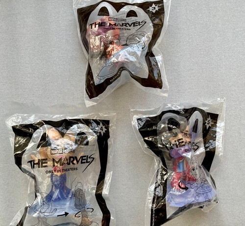 LOT MCDONALDS THE MARVELS #3 GOOSE ALIEN CAT #4 PRINCESS CAROL #5 MS ...