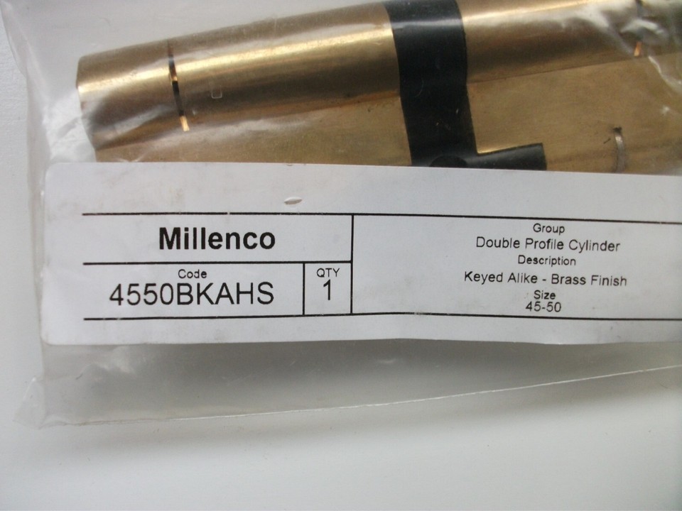 Millenco 45:50 Euro Double Cylinder Keyed Alike Brass 4550BKAHS | eBay