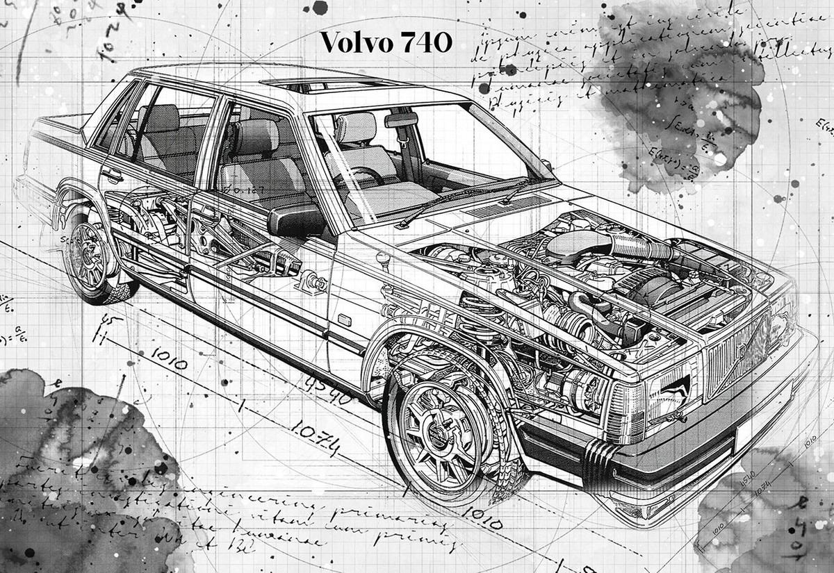 Volvo 740 чертеж | Schems.org