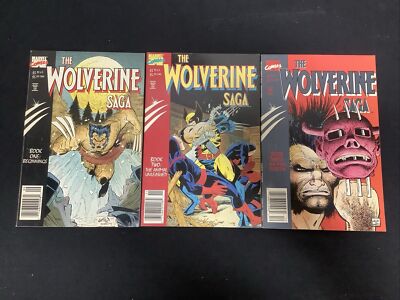 Wolverine Saga #1-3 (1989 Marvel) Newsstand, Comic Lot, Leifeld | eBay