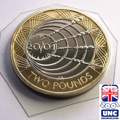 (BRILLIANT UNC) BRITISH 2001 ELIZABETH II TWO POUNDS £2 'MARCONI' coin ...