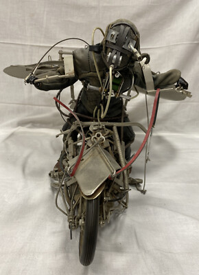 Original John Balsley Sculpture Large Winged Motorcycle Rider Steampunk ...