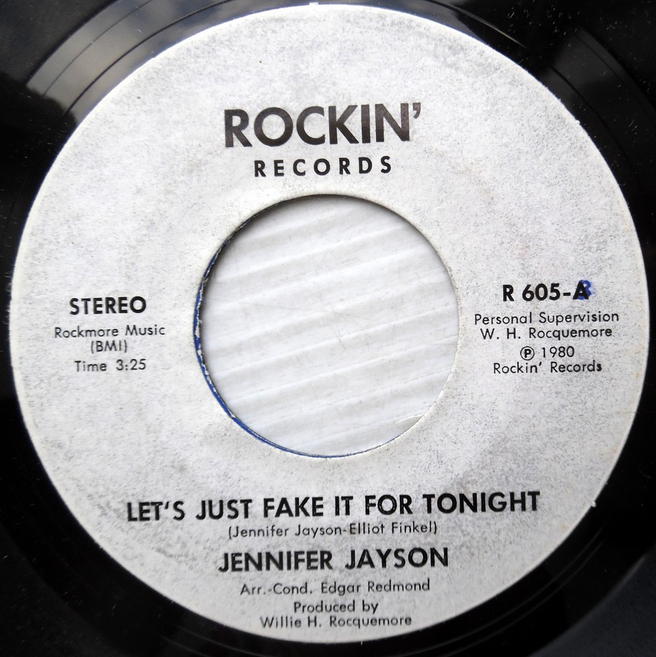 Jennifer JAYSON Elliot FINKEL pop 45 I Can't Complain Let's Just Fake ...
