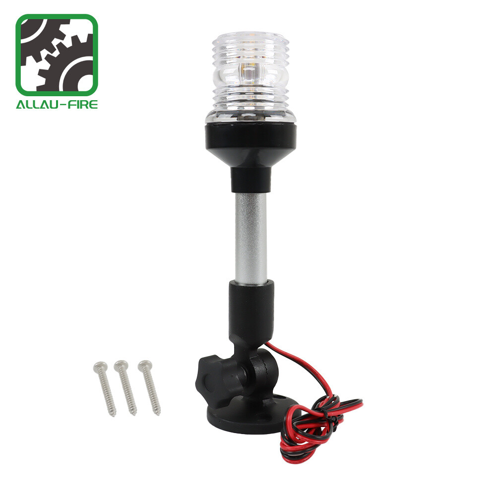 9Inch LED Anchor Navigation Light 12-24V Folding Marine Boat Lamp Plug ...